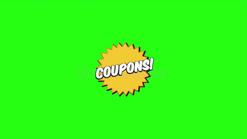 Flash Sale Text Animation with Comic Style on Green Screen Background ...