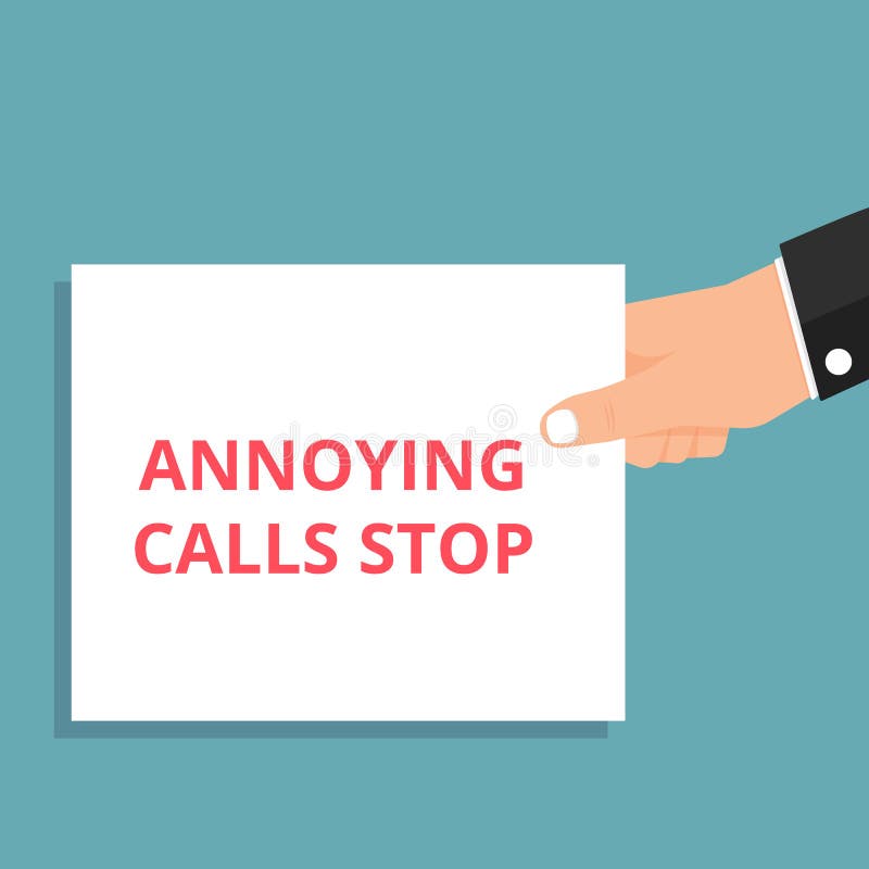 Text Annoying Calls Stop stock illustration. Illustration of ...