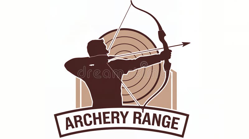 Logo of an Archery Range with a Silhouette of an Archer Stock ...