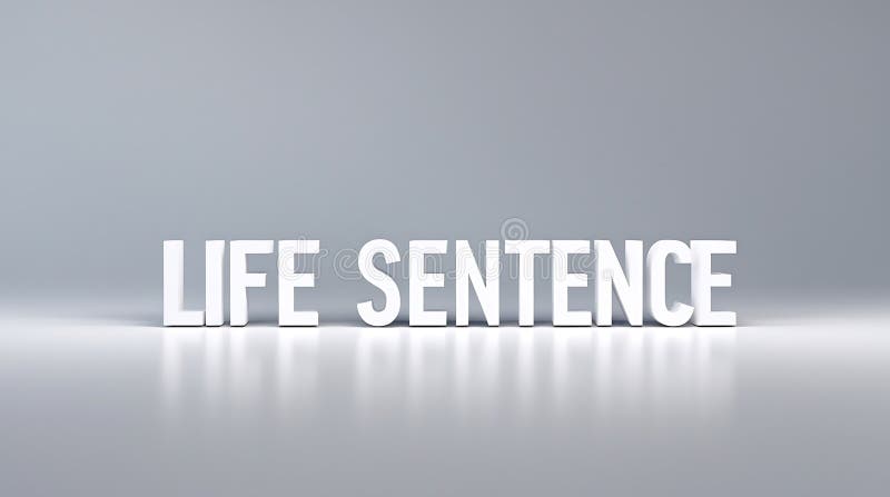 Text Art Depicting Life Sentence in Bold White Letters on a Smooth ...