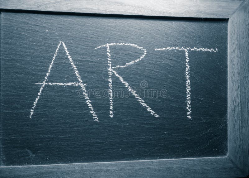 Text Art Handwritten on Chalkboard in Black and White Stock Photo ...