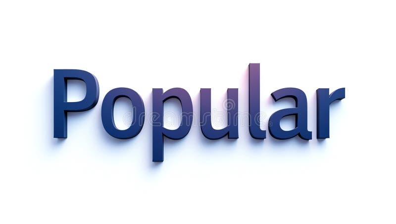 Text Artwork Presenting the Word Popular in Bold Style with a Spacious ...