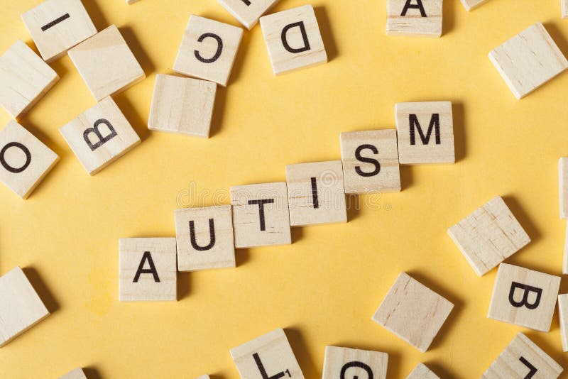 Text of AUTISM on Wood Cubes. Wooden Abc Stock Image - Image of message ...