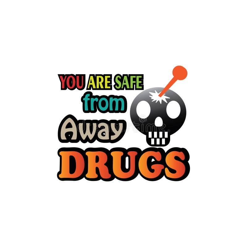 Say No To Drugs Text Design Vector Stock Vector - Illustration of drug ...