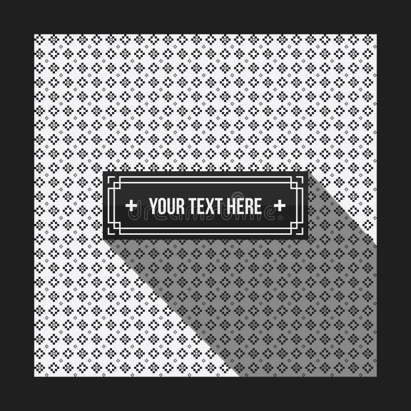 Text Background with Pixelated Monochrome Pattern Stock Vector ...