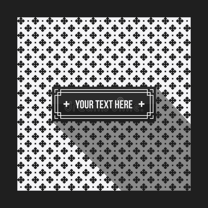 Text Background with Pixelated Monochrome Pattern Stock Vector ...