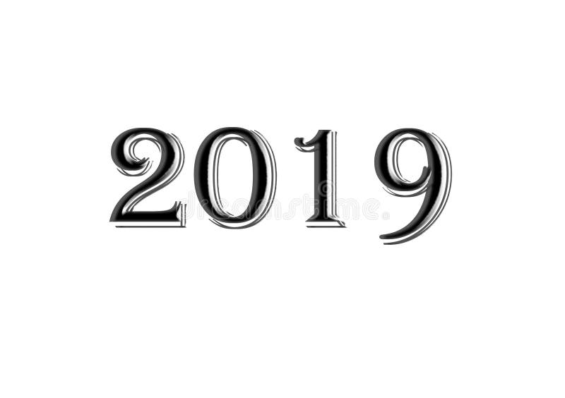 Happy 2019 Gold Text Title for a Background Design Stock Illustration ...