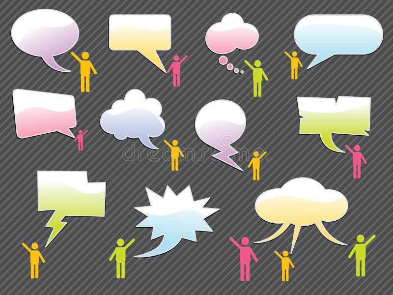 Text Balloons stock vector. Illustration of graphic, idea - 9958623