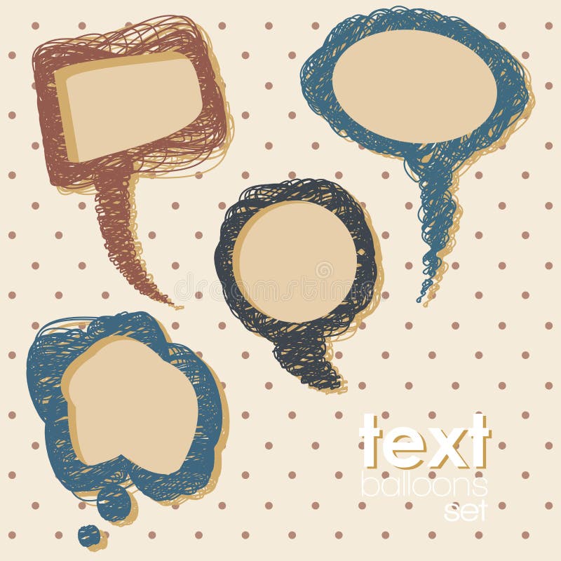 Text balloons stock vector. Illustration of chatting - 36079165