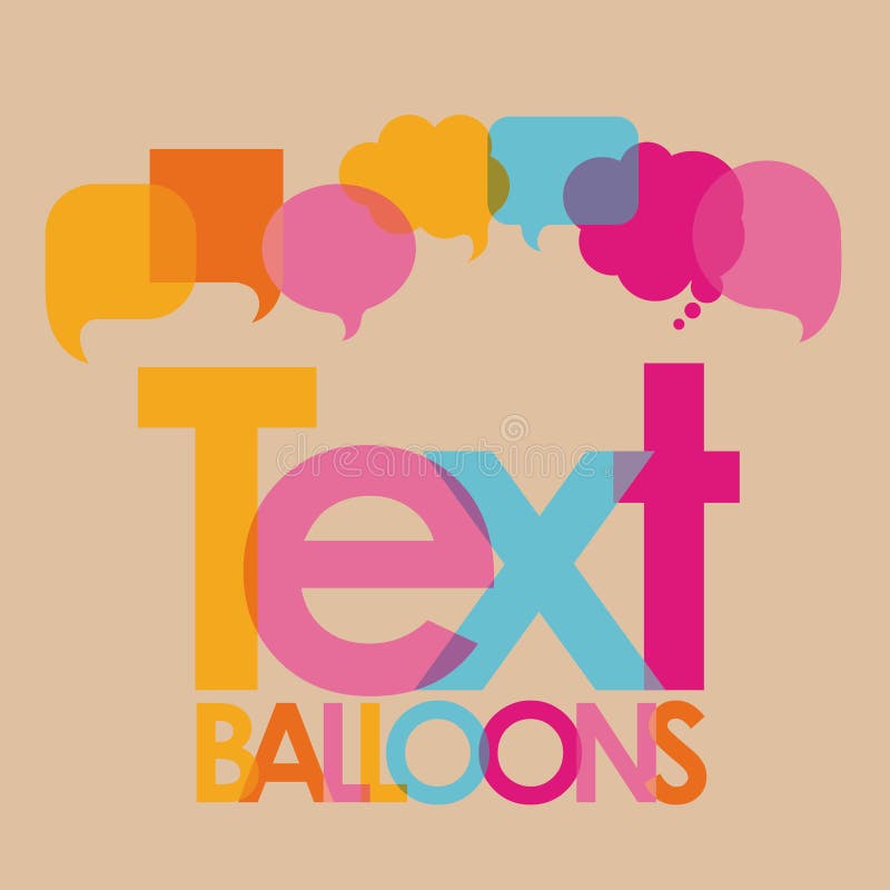Colorful text balloons stock vector. Illustration of balloons - 25630265