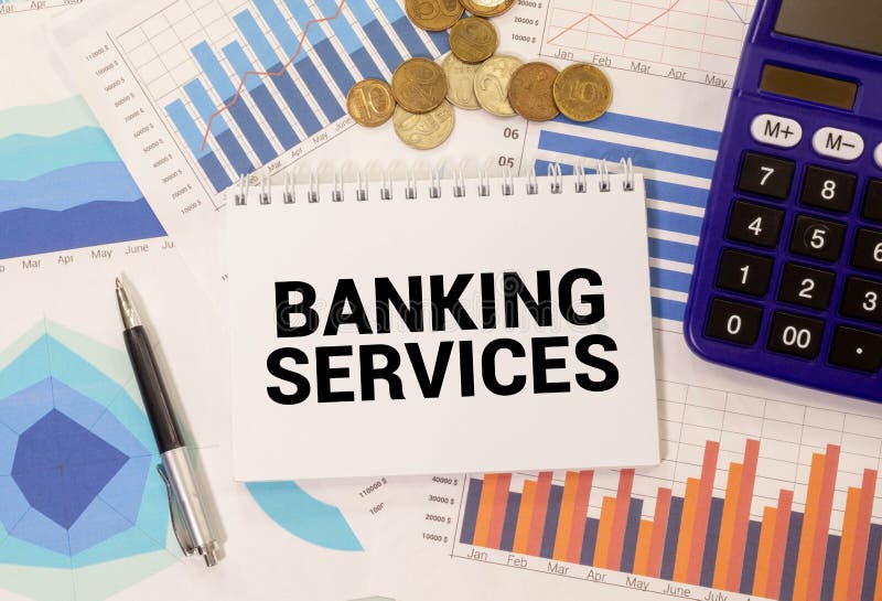 Text Banking Services on White Paper, Concept Stock Image - Image of ...