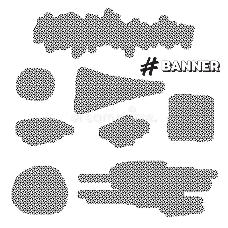 Text Banners, Speech Bubbles for Your Message. Hand Drawn Scribble ...