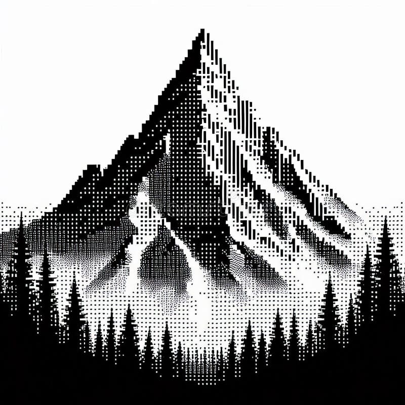 170 a Text Based Representation of a Mountain Peak Usi Stock ...