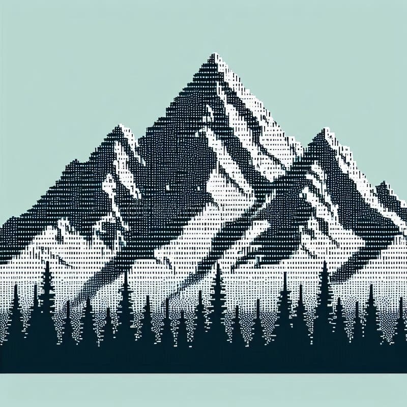 139 a Text Based Representation of a Mountain Range U Stock ...