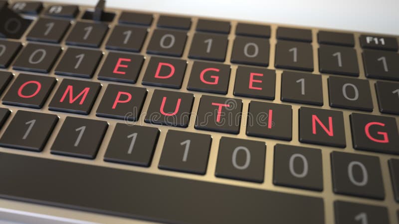 EDGE COMPUTING Text Being Revealed with Flipping Keys of Computer ...
