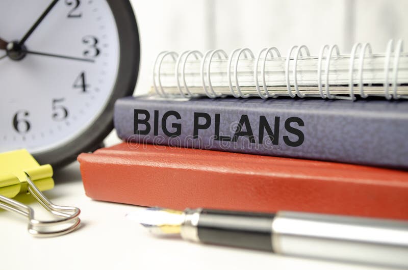 Text BIG PLANS on the Desktop. Business Concept Stock Image - Image of ...