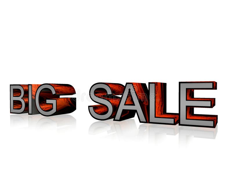 Text of Big Sales on a White Background Stock Illustration ...