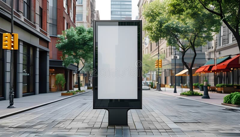 Without Text Billboard in the Middle of a City Stock Photo - Image of ...