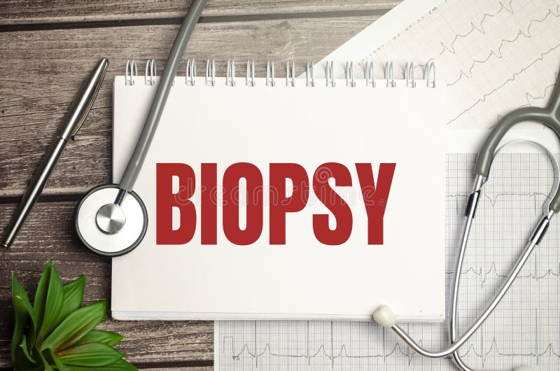 Text BIOPSY on a White Background with Pills and Stethoscope Stock ...