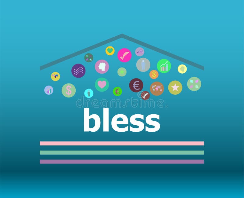 Text Bless. Social Concept . Infographic Elements Stock Illustration ...