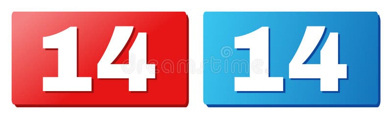 14 Text on Blue and Red Rectangle Buttons Stock Vector - Illustration ...