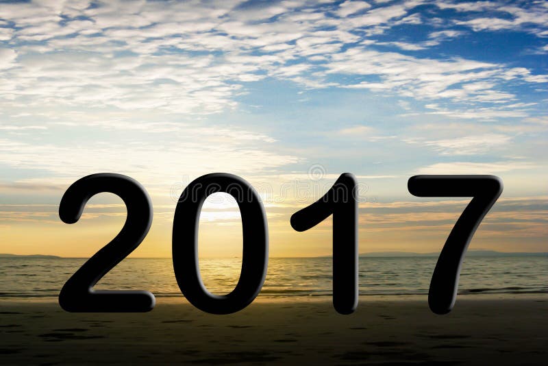 2017 Text on Blur Background Stock Illustration - Illustration of card ...