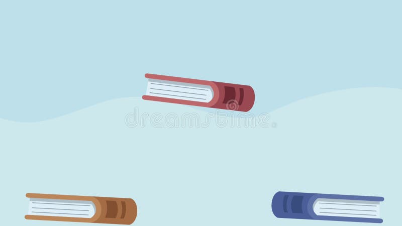 Text Book Library Pattern Animation Stock Video - Video of read ...