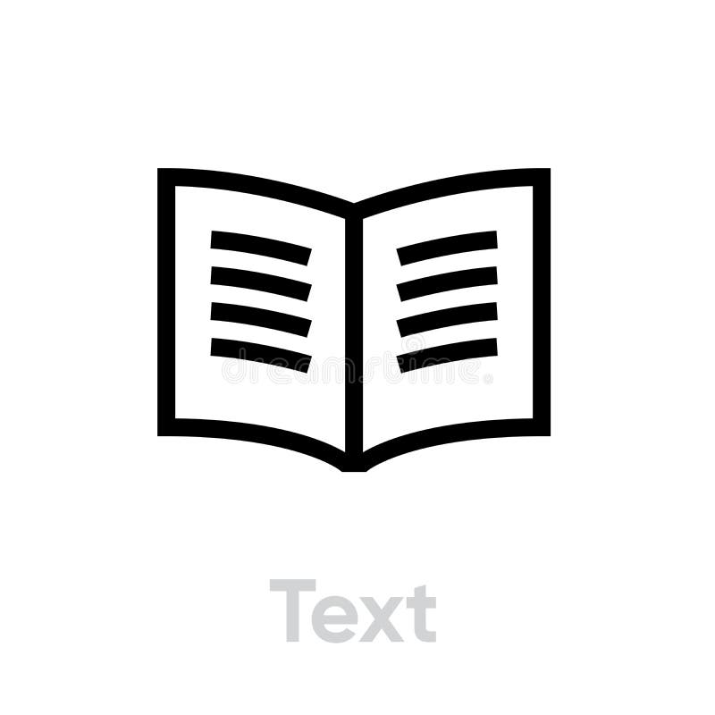 White Open Book Lines Icon Stock Illustrations – 257 White Open Book ...