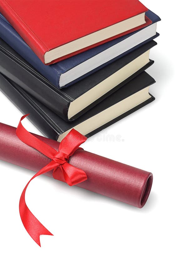 Text Books and Scroll Container Stock Image - Image of cutout, scroll ...