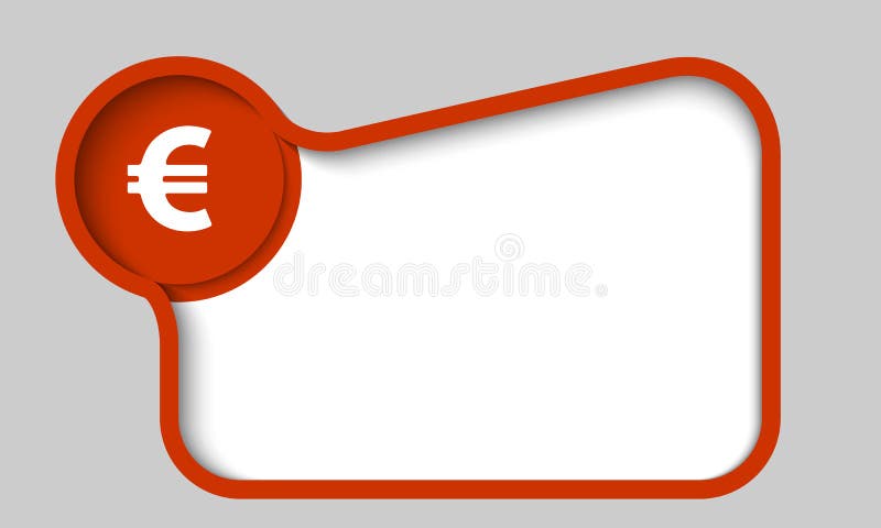 Text Box for Any Text with Euro Sign Stock Vector - Illustration of ...