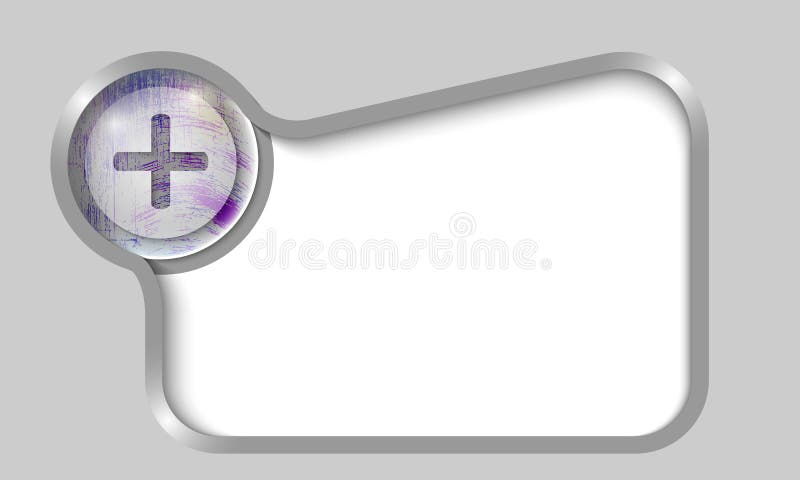 Text Box for Any Text with Transparent Plus Sign Stock Vector ...