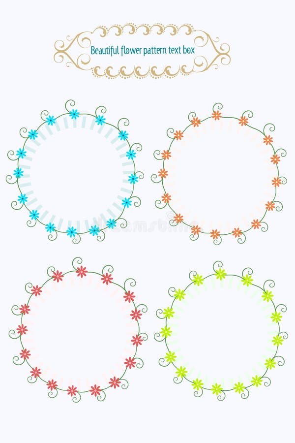 Text box beautiful flowers stock illustration. Illustration of ...