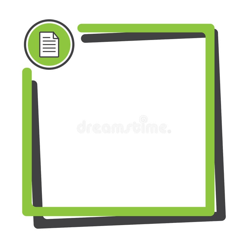 Text Box with Button of Document Icon. Vector Illustration Stock ...