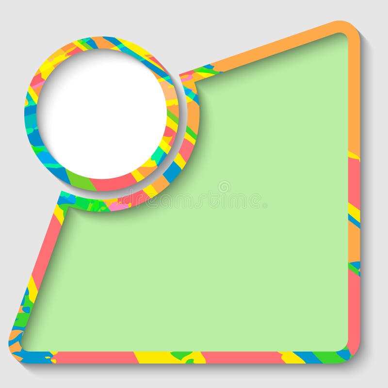 Text box and colored frame stock vector. Illustration of line - 34980922