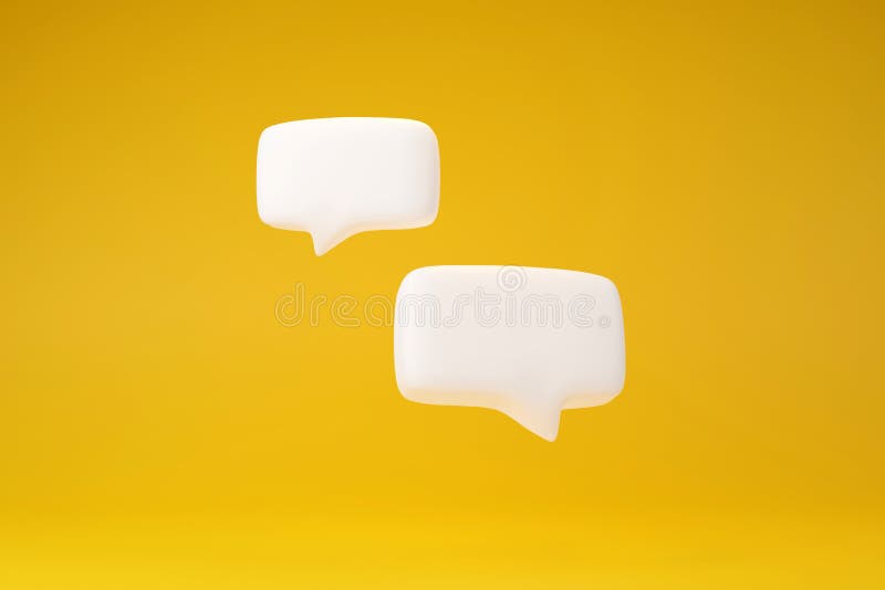 Text Box Conversation Speech on Yellow Background Stock Illustration ...