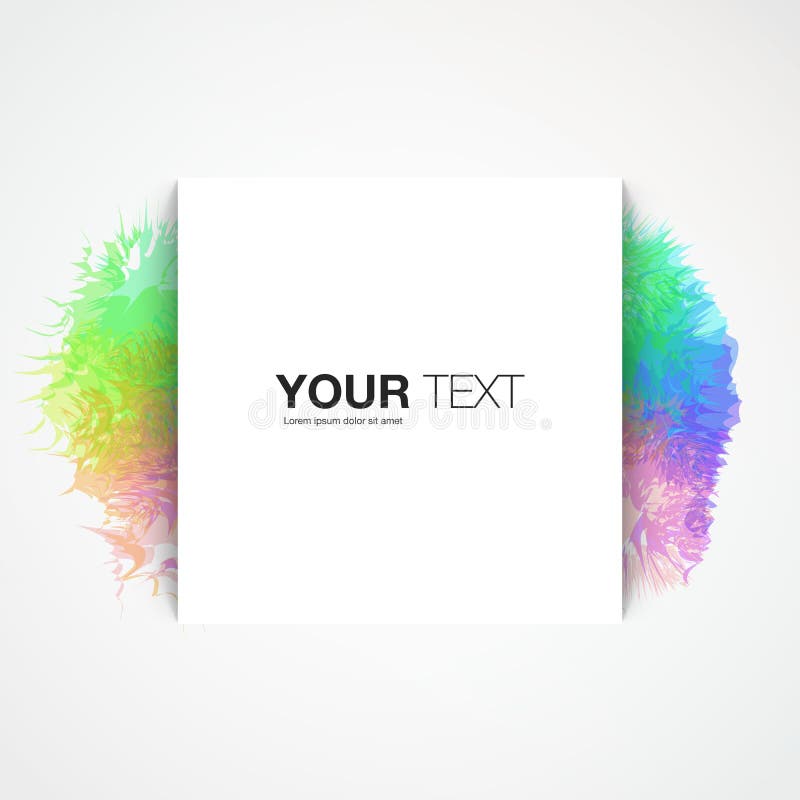 Text Box Design with Colorful Pattern Background Stock Vector ...