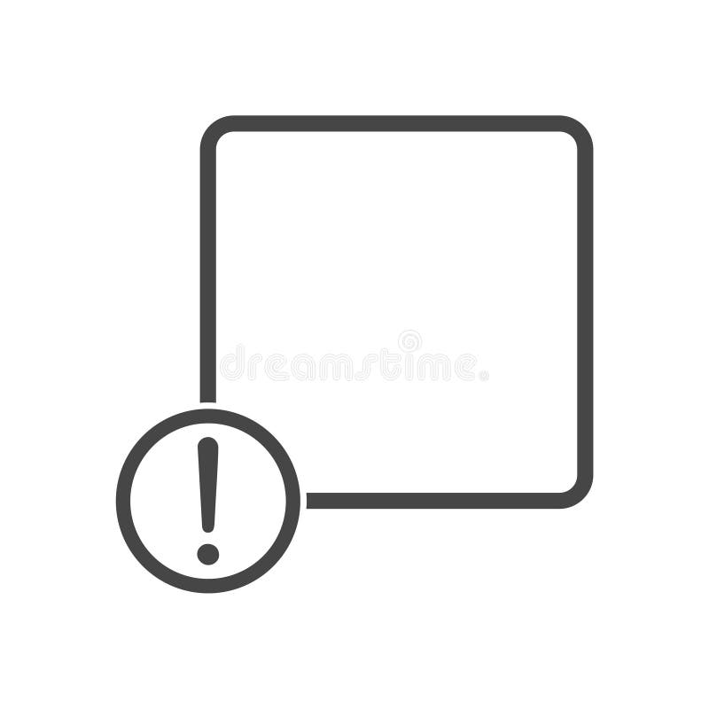 Text Box and Exclamation Mark Stock Vector - Illustration of navigation ...