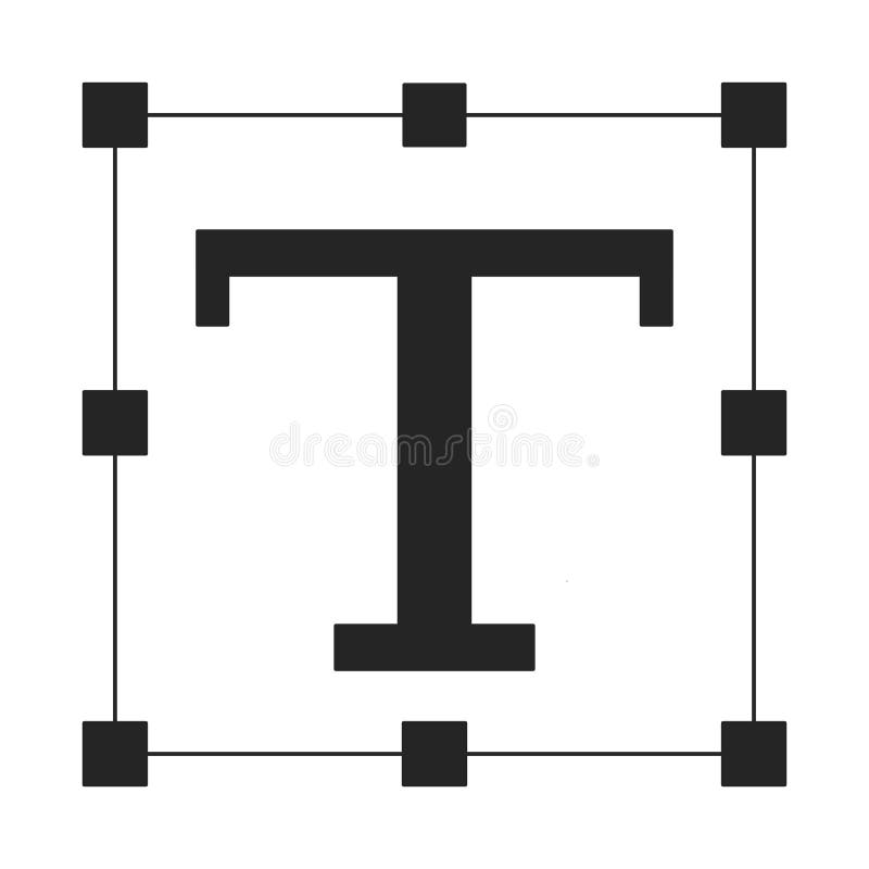 Text Box Flat Monochrome Isolated Vector Object Stock Vector ...
