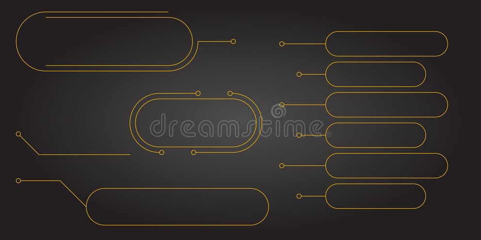 Text Box Frame with Modern Hud Line Border Menu and Title Callout ...