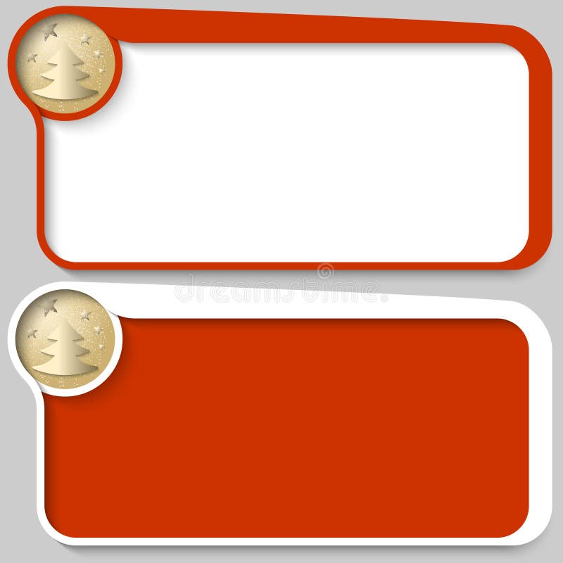 Text Box and Golden Christmas Motif Stock Vector - Illustration of ...