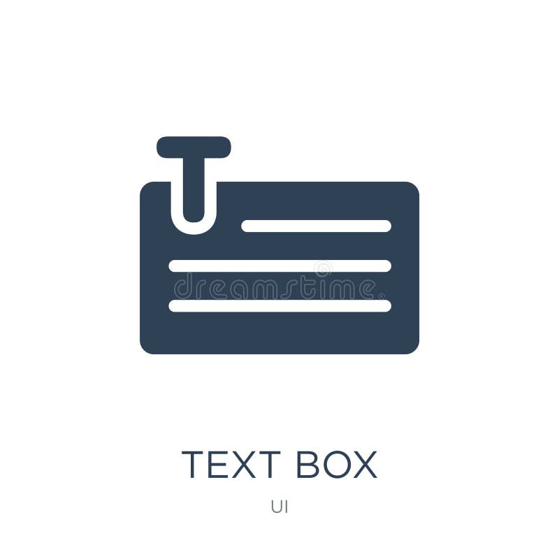 Text Box Icon in Trendy Design Style. Text Box Icon Isolated on White ...