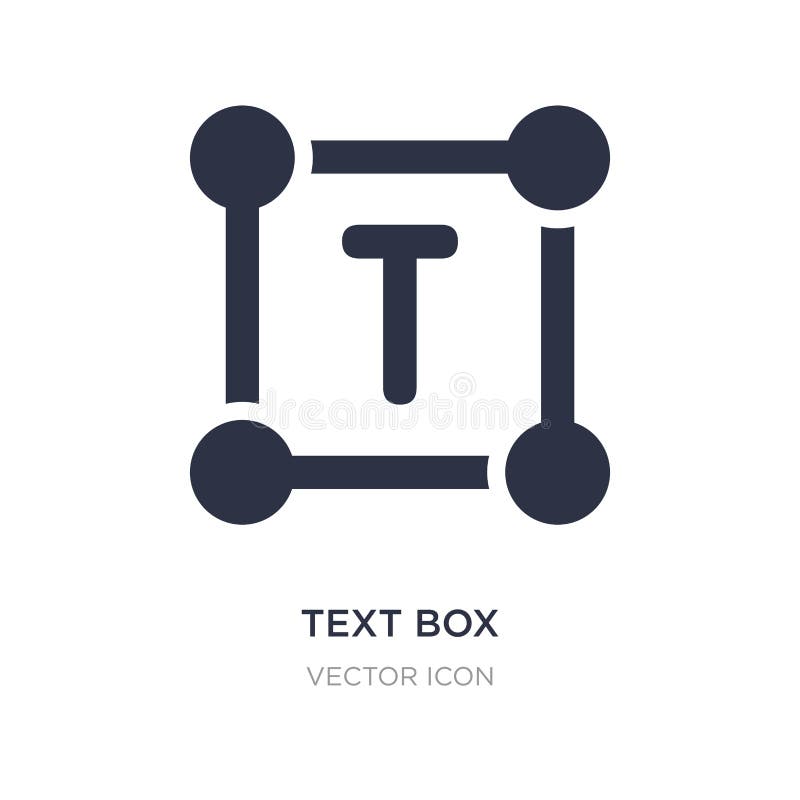Text Box Icon on White Background. Simple Element Illustration from UI ...