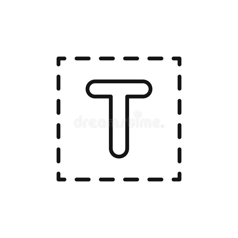 Text Box Logo Sign Vector Outline Stock Illustration - Illustration of ...