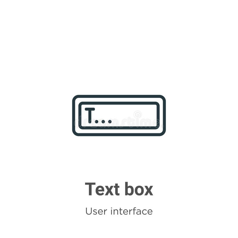 Text Box Outline Vector Icon. Thin Line Black Text Box Icon, Flat ...