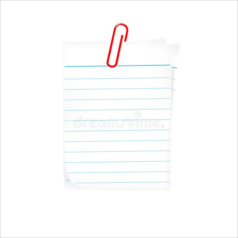 Text box with paper clip stock illustration. Illustration of notepaper ...