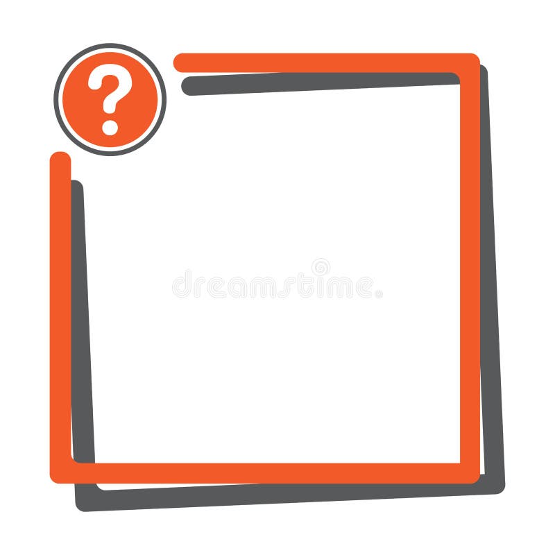 Text Box with Question Mark Button. Vector Illustration Stock ...