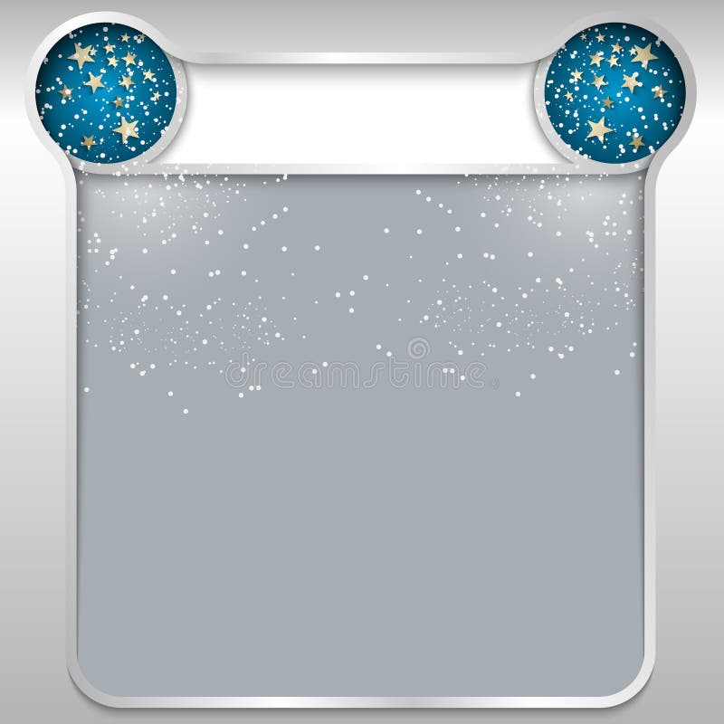 Text Box with Stars and Falling Snow Stock Illustration - Illustration ...