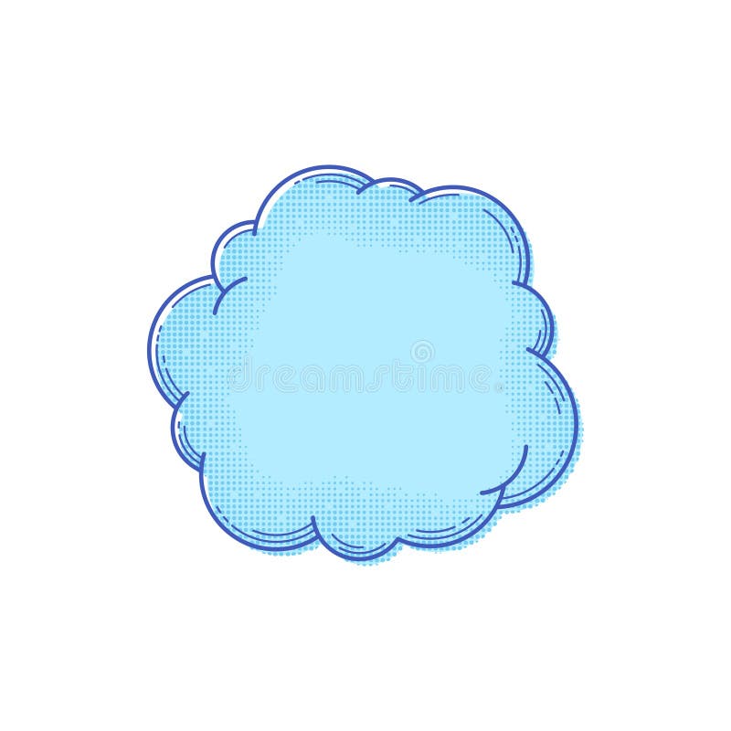 Text Box Template in Comic Style. Empty Halftone Text Bubble. Pop Art ...