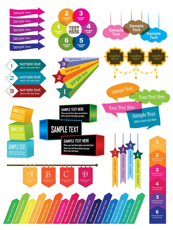 Text box templates stock vector. Illustration of light - 16261217