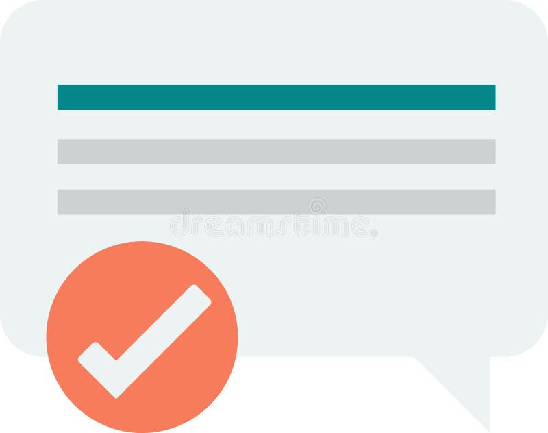 Text Boxes and Check Marks Illustration in Minimal Style Stock Vector ...